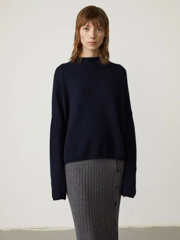 LISA YANG STORE The Sandy Sweater - Navy
