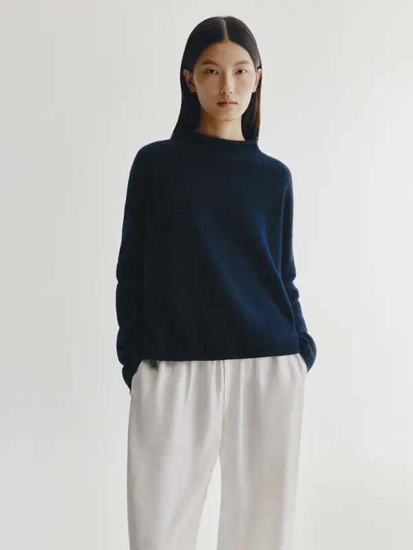 LISA YANG The Sandy Sweater - Navy