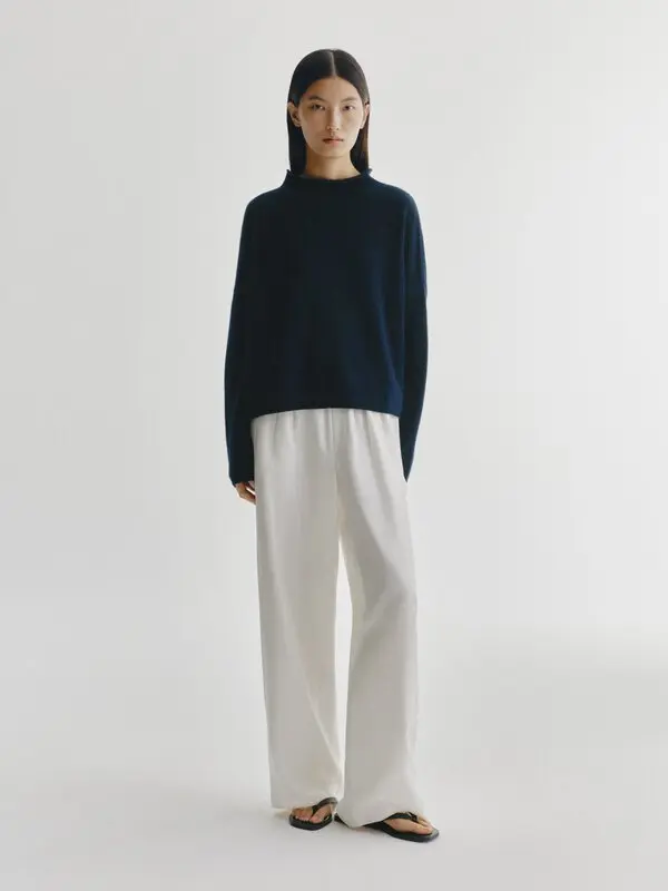 LISA YANG Sandy Cashmere Sweater - Navy