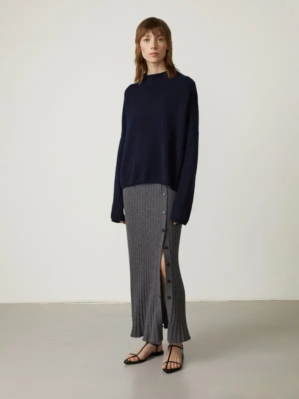LISA YANG STORE The Sandy Sweater - Navy
