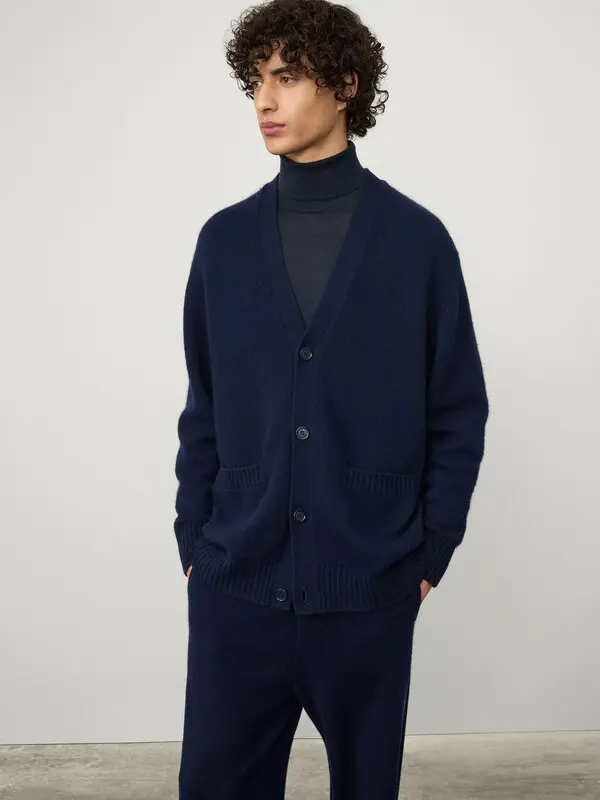 LISA YANG STORE The Wilson Cashmere Cardigan - Navy