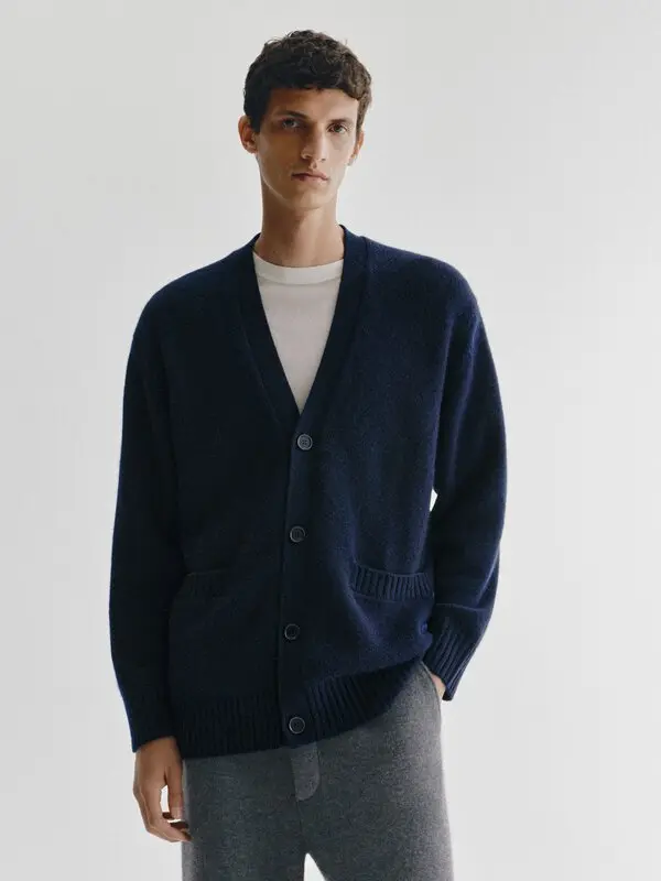 LISA YANG The Wilson Cashmere Cardigan - Navy