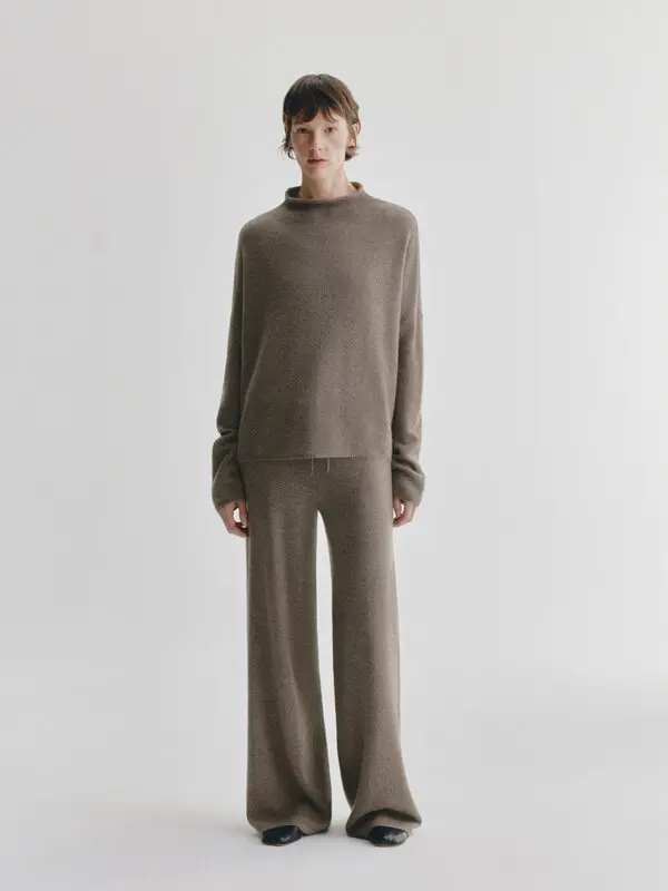 LISA YANG Sofi Cashmere Trousers - Truffle