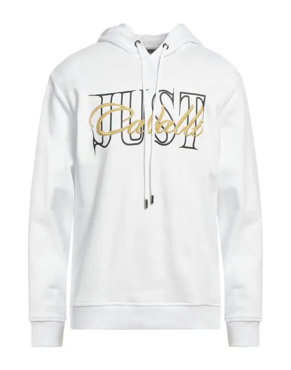 Just Cavalli Cotton Terry Hooded Sweatshirt With Embroidered Logo