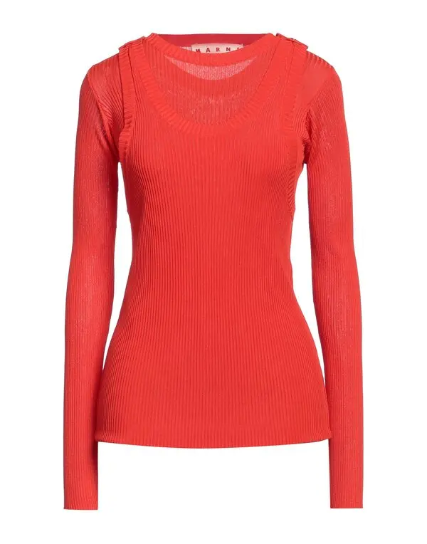 Marni Viscose Sweater - Tomato Red