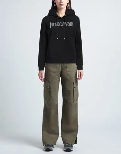 Just Cavalli Hooded Sweatshirt With Crystal Embellishments