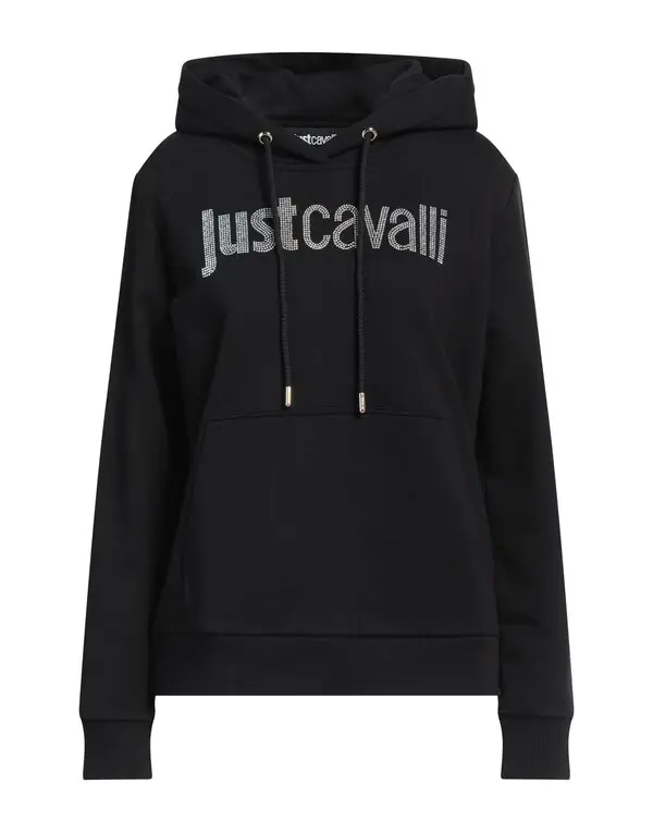 Just Cavalli Hooded Sweatshirt With Crystal Embellishments