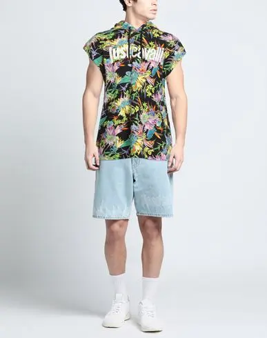 Just Cavalli Floral Print Cotton French Terry Hoodie