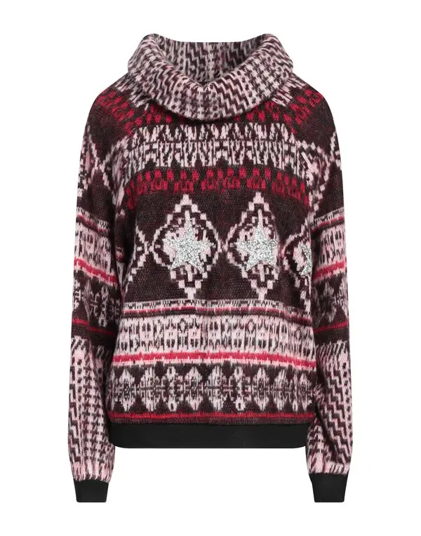 BRAND UNIQUE Jacquard Knit Turtleneck Top