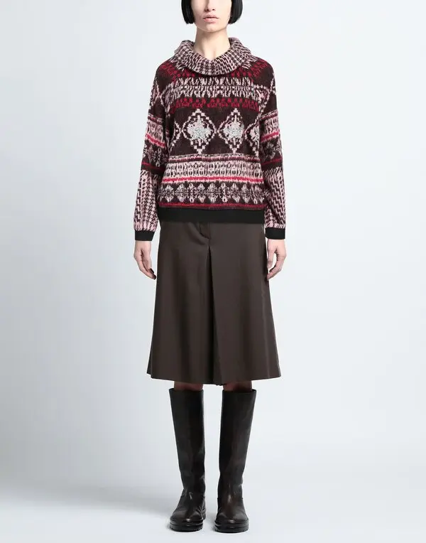 BRAND UNIQUE Jacquard Knit Turtleneck Top