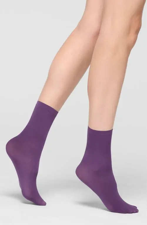 Oroblu Stretchy Crew Socks - Violet 25
