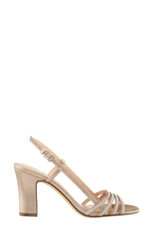Nina Avaley Slingback Sandal - Taupe Reflective Suedette