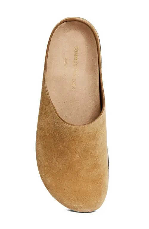 COMMON PROJECTS Suede Clog - Tan