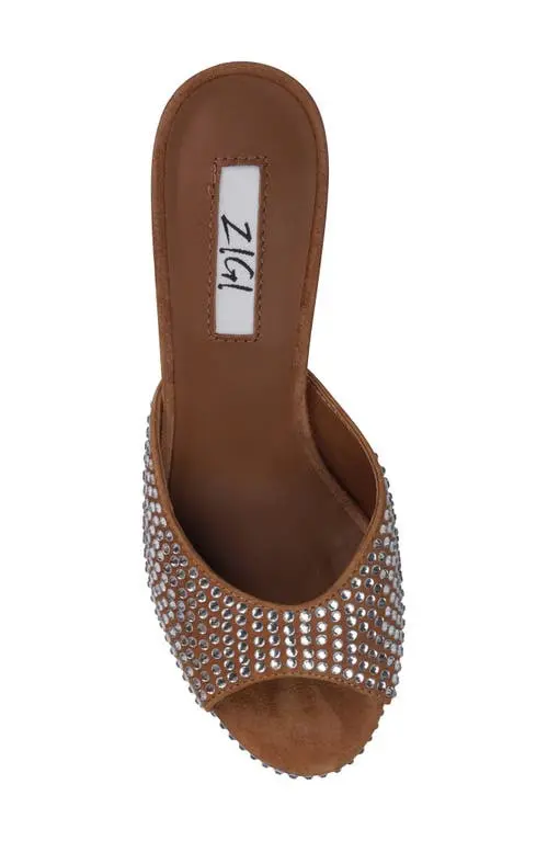 ZIGI Karsyn Embellished Platform Sandal - Tan Leather