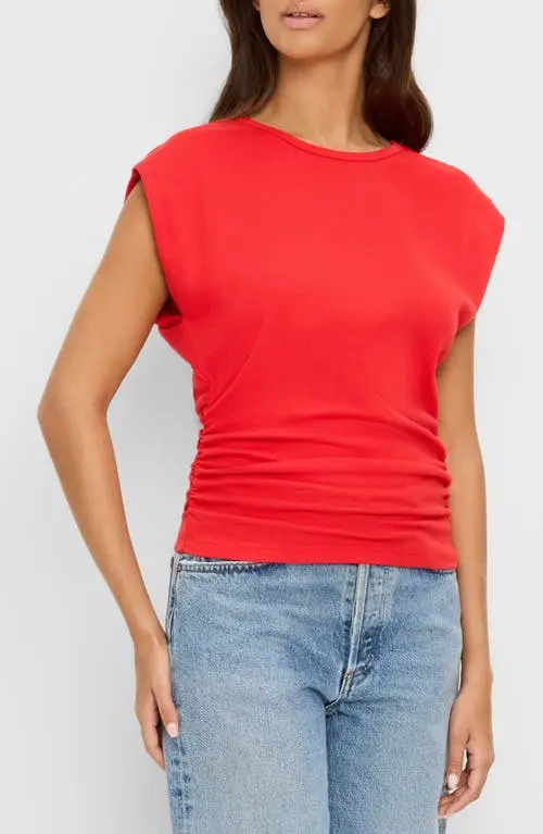 Michael Stars Joni Power Shoulder Rib Top - Samba