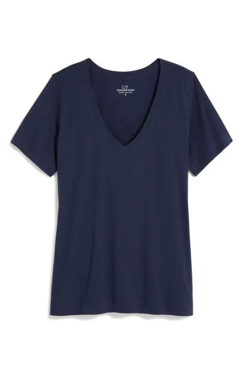 Vineyard Vines Clean Jersey V-neck T-shirt - Nautical Navy