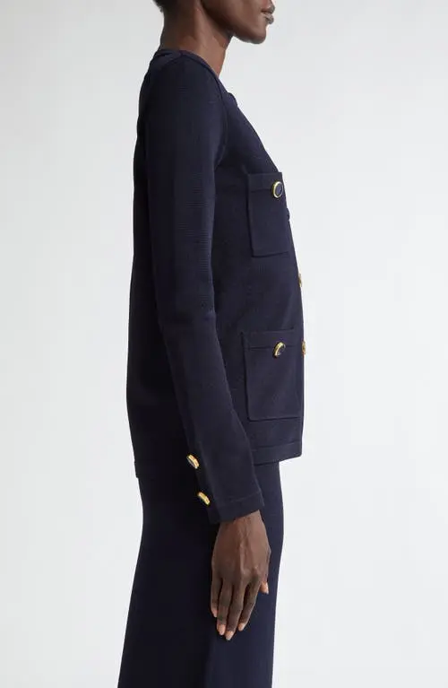 St. John Santiago Sweater Jacket - Midnight