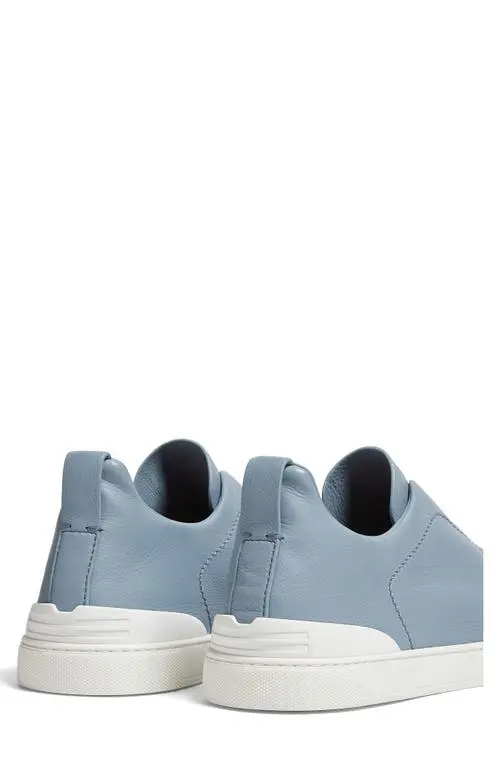 Zegna Triple Stitch™ Secondskin Low-top Sneakers - Light Blue