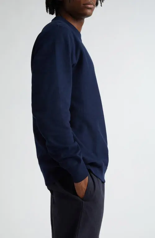NOAH Classic French Terry Crewneck Sweatshirt - Navy