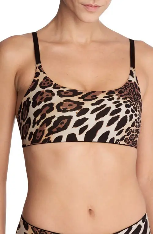 Natori Reversible Bikini Top - Luxe Leopard/black