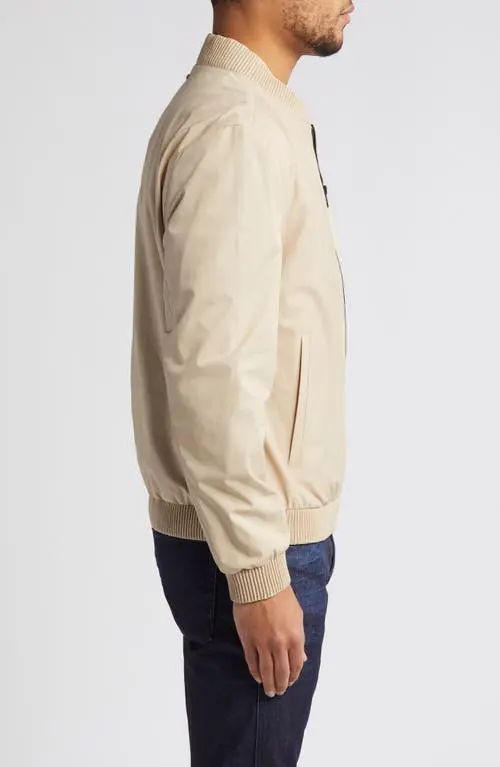 Hugo Ukashi Zip Front Stretch Cotton Jacket - Medium Beige