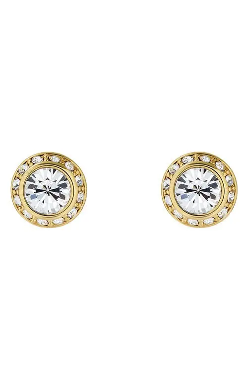 Ted Baker London Soletia Solitaire Crystal Halo Stud Earrings - Gold Tone Clear Crystal