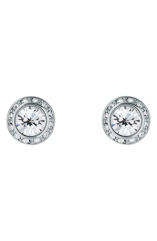 Ted Baker London Soletia Solitaire Crystal Halo Stud Earrings - Silver Tone Clear Crystal