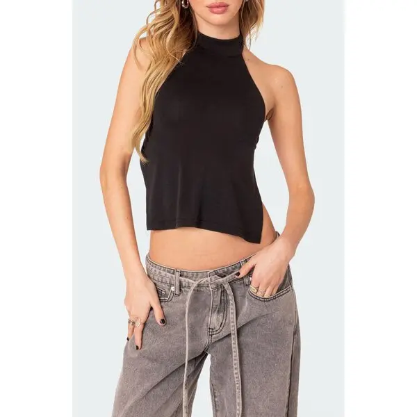 EDIKTED Clara Open Back Halter Top