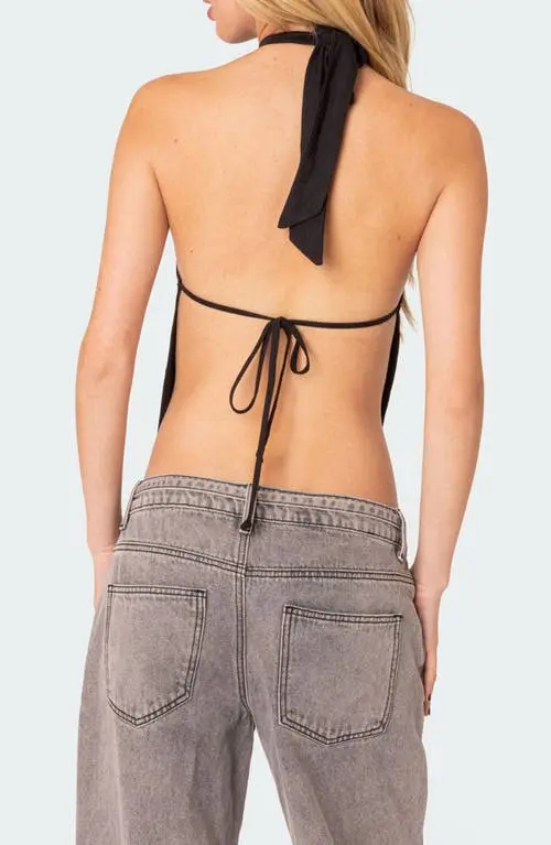 EDIKTED Clara Open Back Halter Top