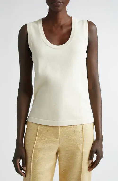 St. John Santiago Sleeveless Top - Ecru