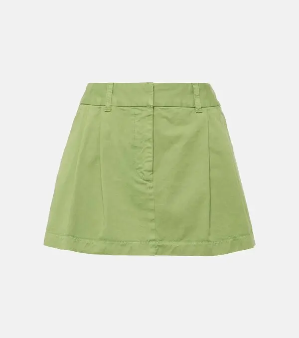 Stella McCartney Cotton Canvas Miniskirt - Green