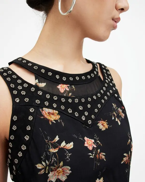 ALLSAINTS Jessie Tanana Floral Print Maxi Dress