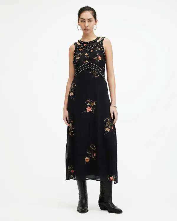 ALLSAINTS Jessie Tanana Floral Print Maxi Dress