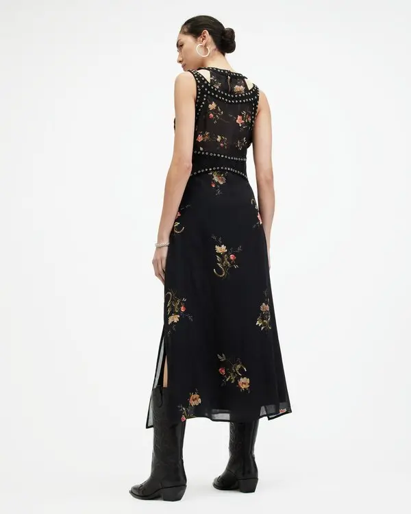 ALLSAINTS Jessie Tanana Floral Print Maxi Dress