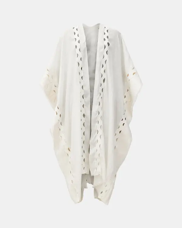 ALLSAINTS Clarissa Logo Print Ruana Scarf