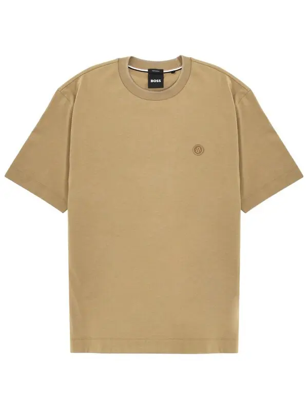 BOSS T-shirt With Logo - Beige