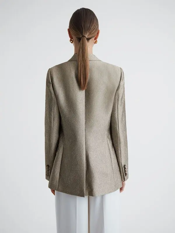 REISS Metallic Single-breasted Blazer