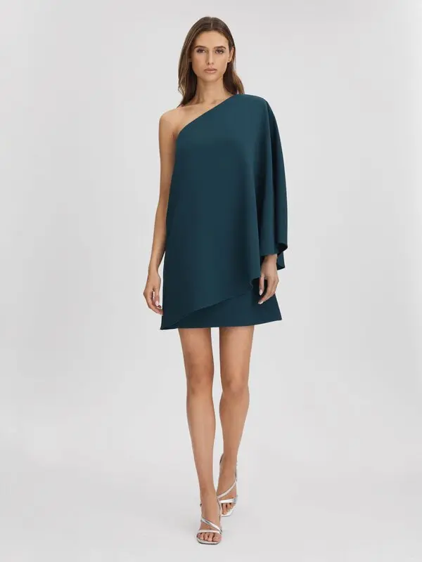 Halston Melina One-shoulder Mini Dress