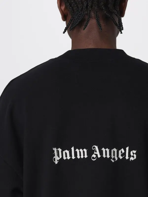Palm Angels Logo Sweatshirt - Navy