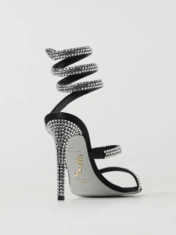 Rene Caovilla Embellished Stiletto Sandals - Silver