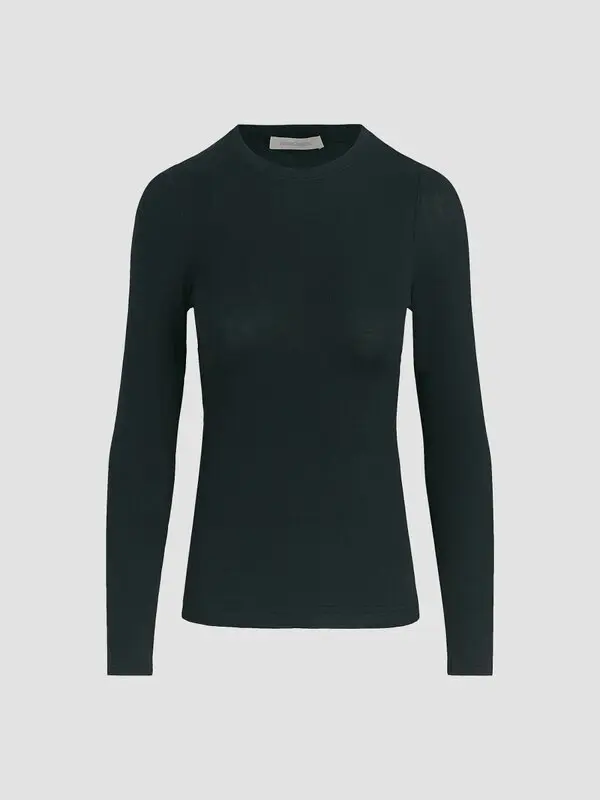 FAVORITE DAUGHTER Rib-knit Long-sleeve Top - Black