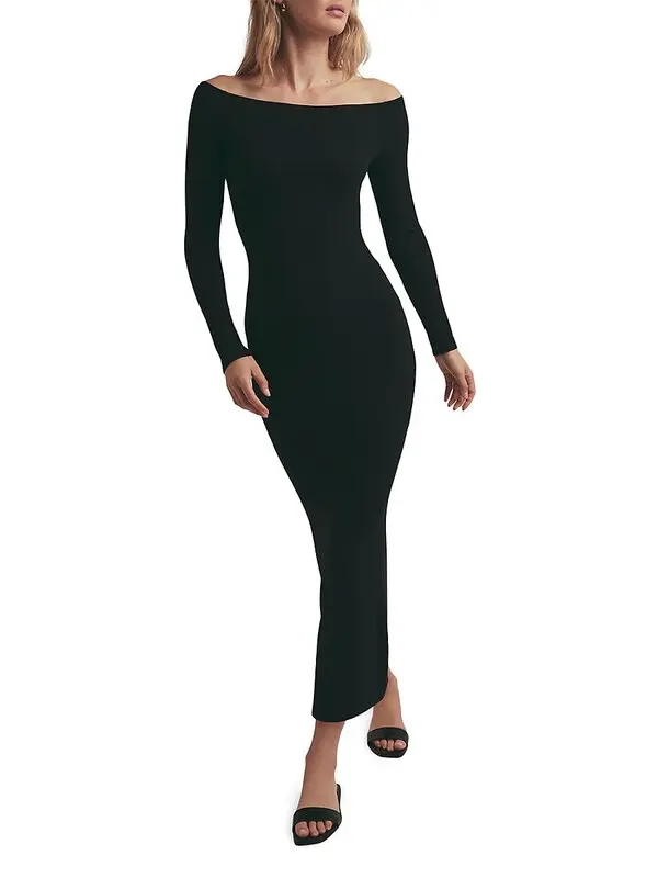 FAVORITE DAUGHTER The Sara Off-the-shoulder Midi-dress