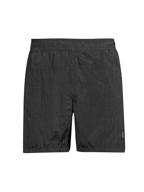 Stone Island Solid Swim Trunks - Black