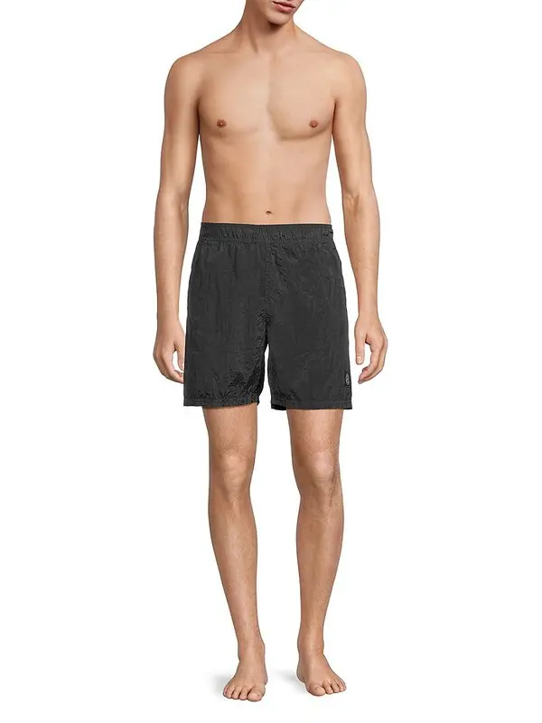 Stone Island Solid Swim Trunks - Black