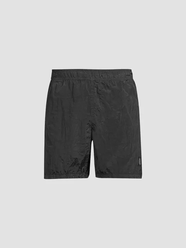 Stone Island Solid Swim Trunks - Black