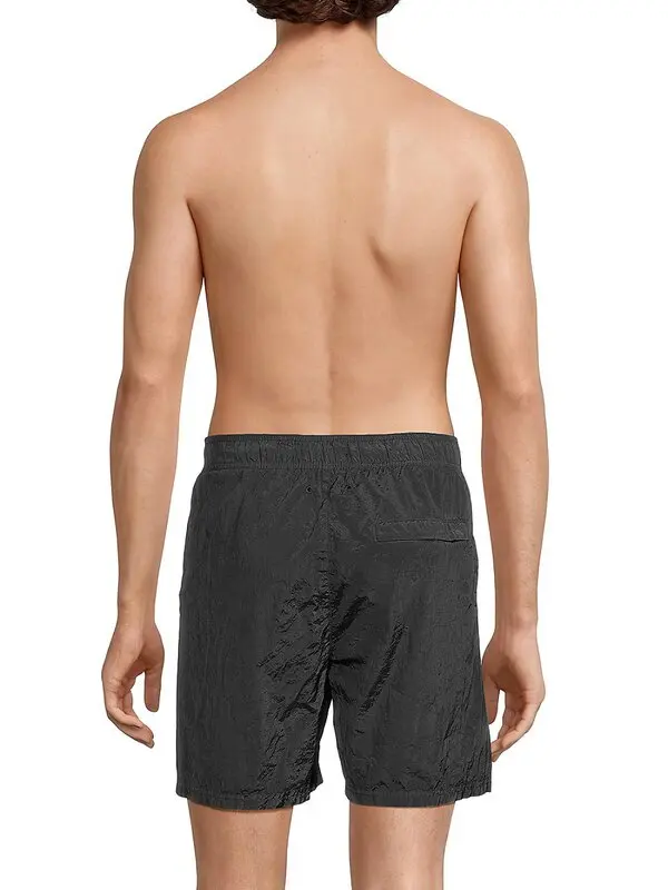 Stone Island Solid Swim Trunks - Black