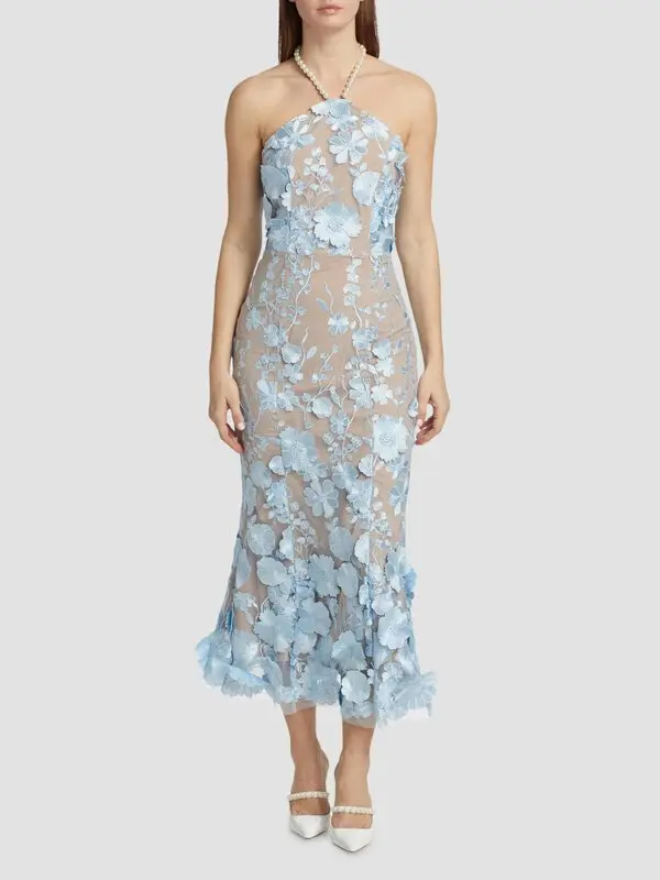 ELLIATT Jules Dress Floral Appliqué Midi-dress