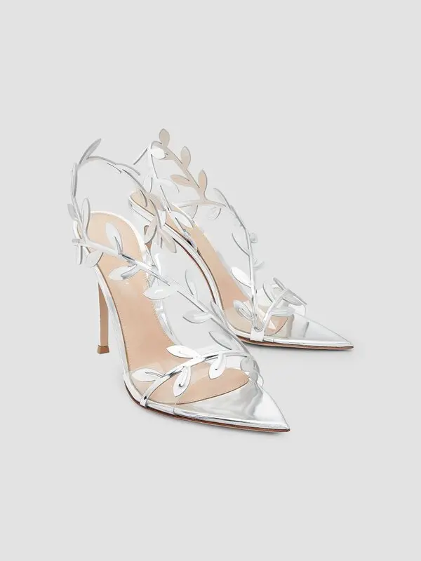 GIANVITO ROSSI Flavia 105mm Sandals - Silver