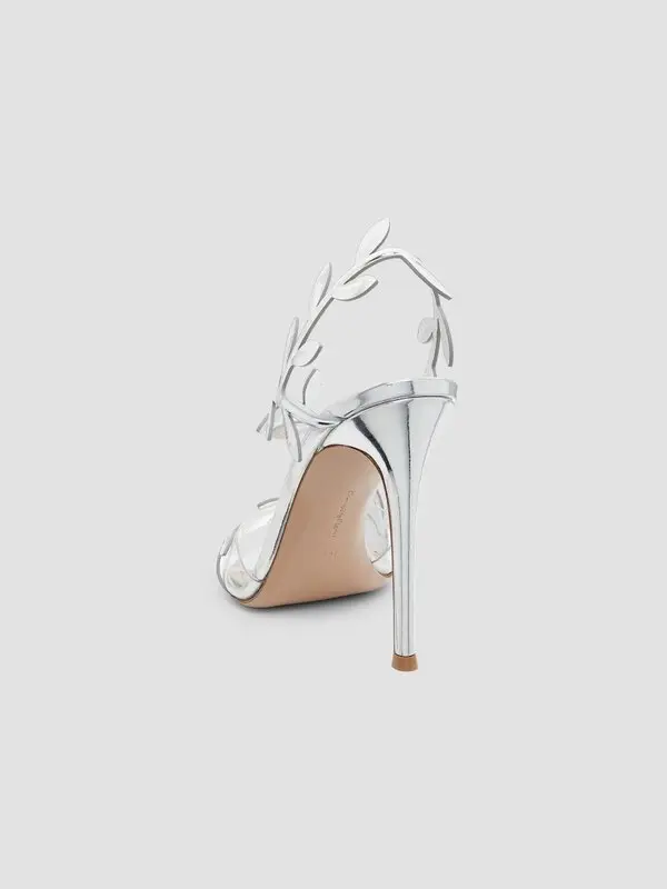 GIANVITO ROSSI Flavia 105mm Sandals - Silver