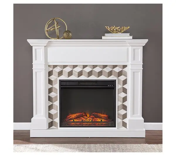 SEI FURNITURE Darvingmore Basic Fireplace With Arble